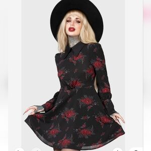 Killstar | Dresses | Killstar Pandoras Nightmare Gothic Rose Dress Hot ...